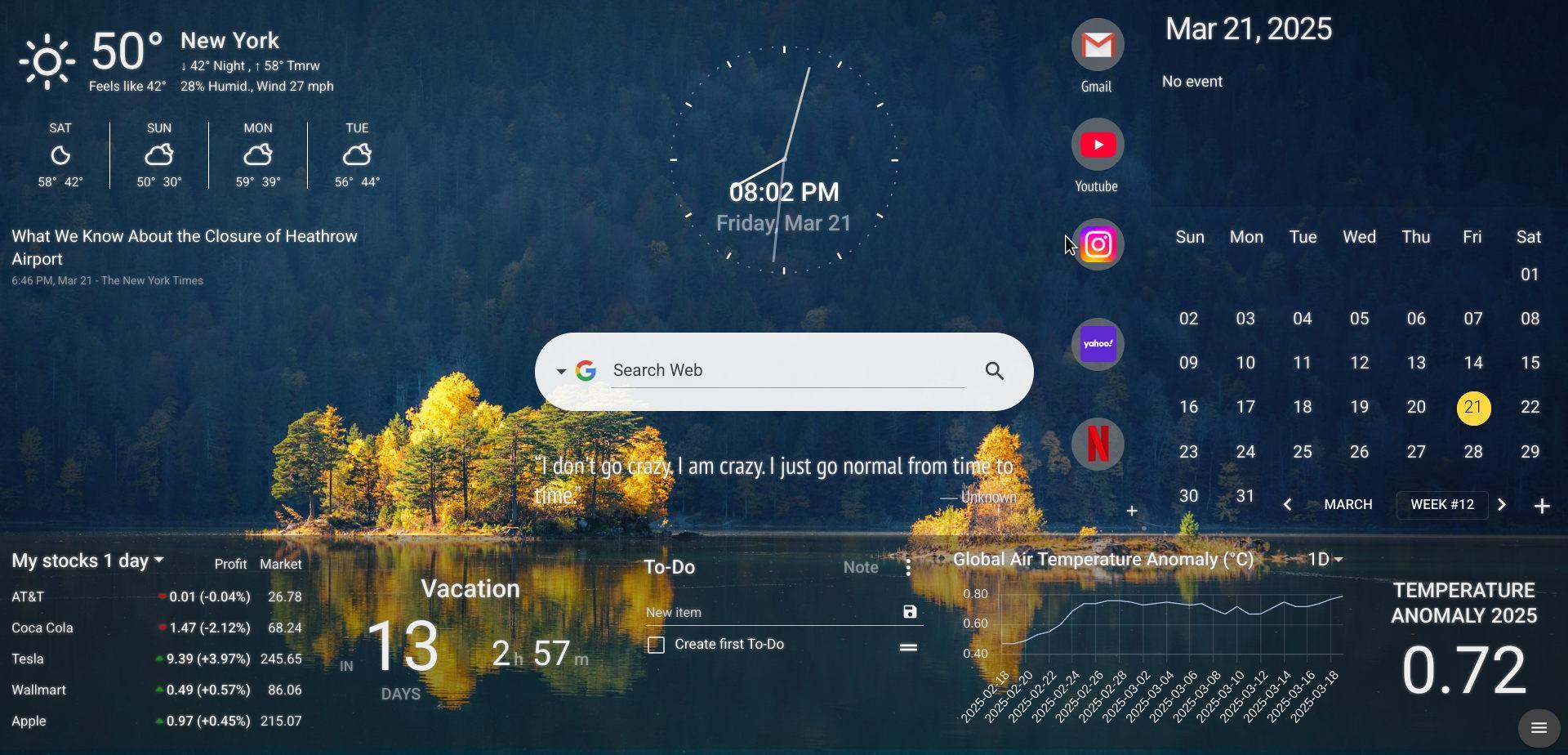 Present Board - The dashboard App to start your day with.