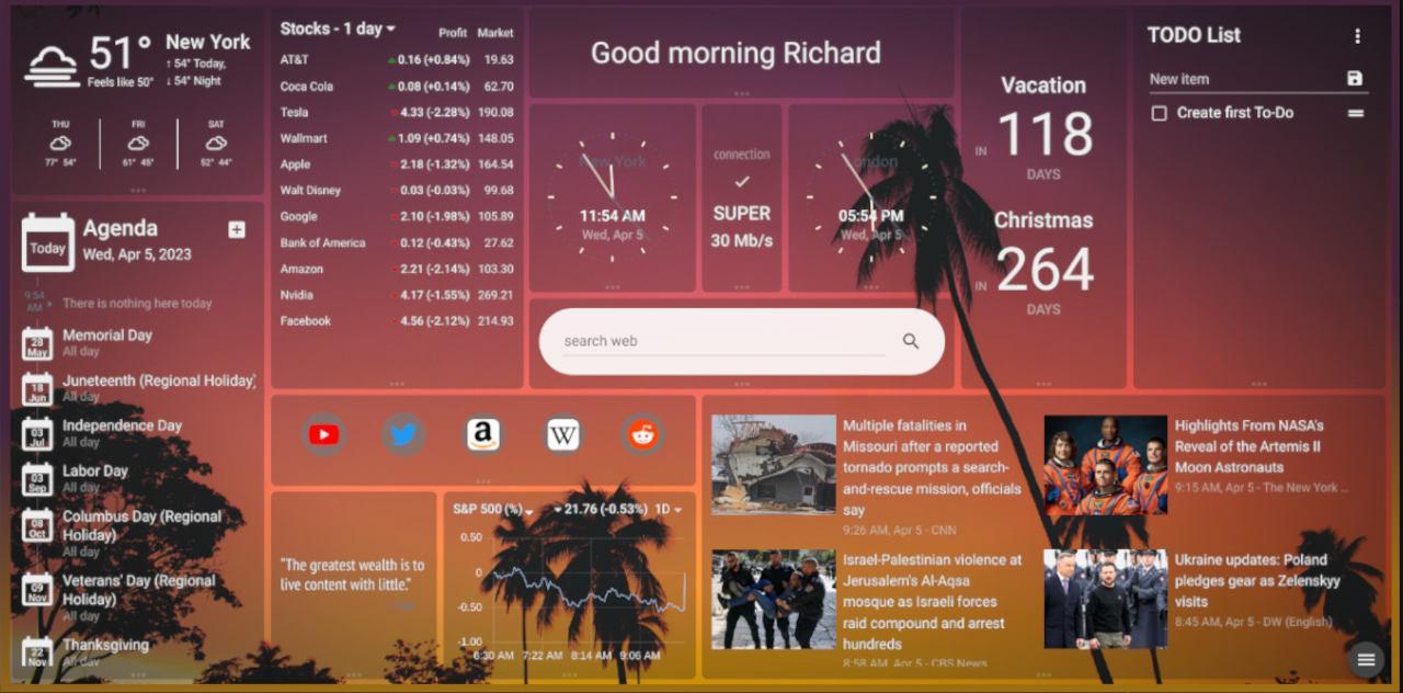 Present Board - The dashboard App to start your day with.